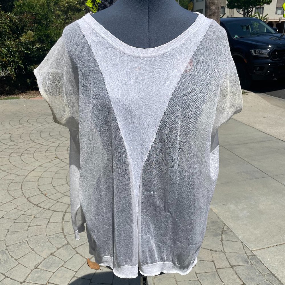 Gorgeous Minimalist Sheer Mesh Oversized Tunic With F… - Gem